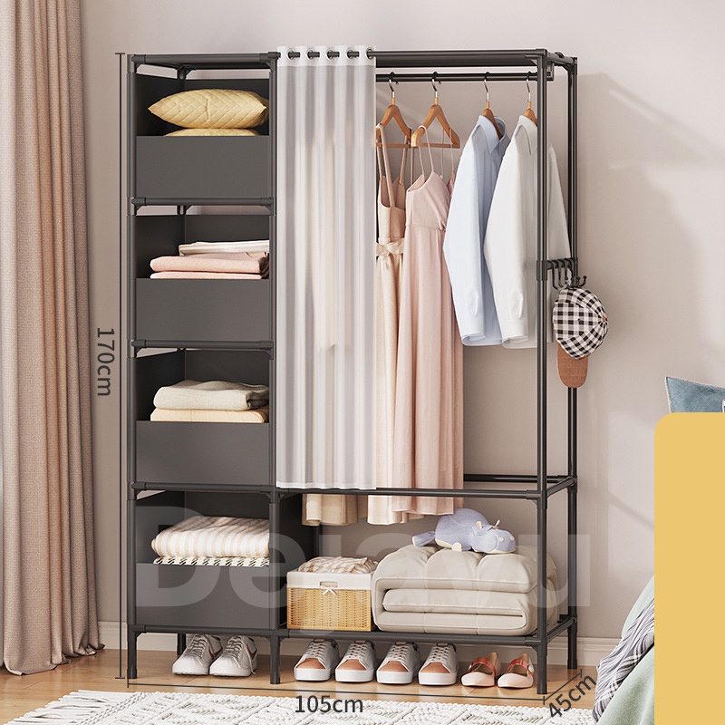 Jual Dejavu Stand Hanger Rak Gantungan Baju Besi Storage Organizer ...