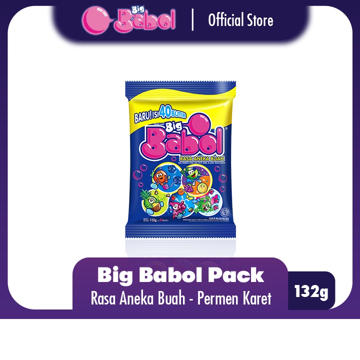 Jual Big Babol Assorted Pack 132g - Permen Karet Rasa Aneka Buah ...