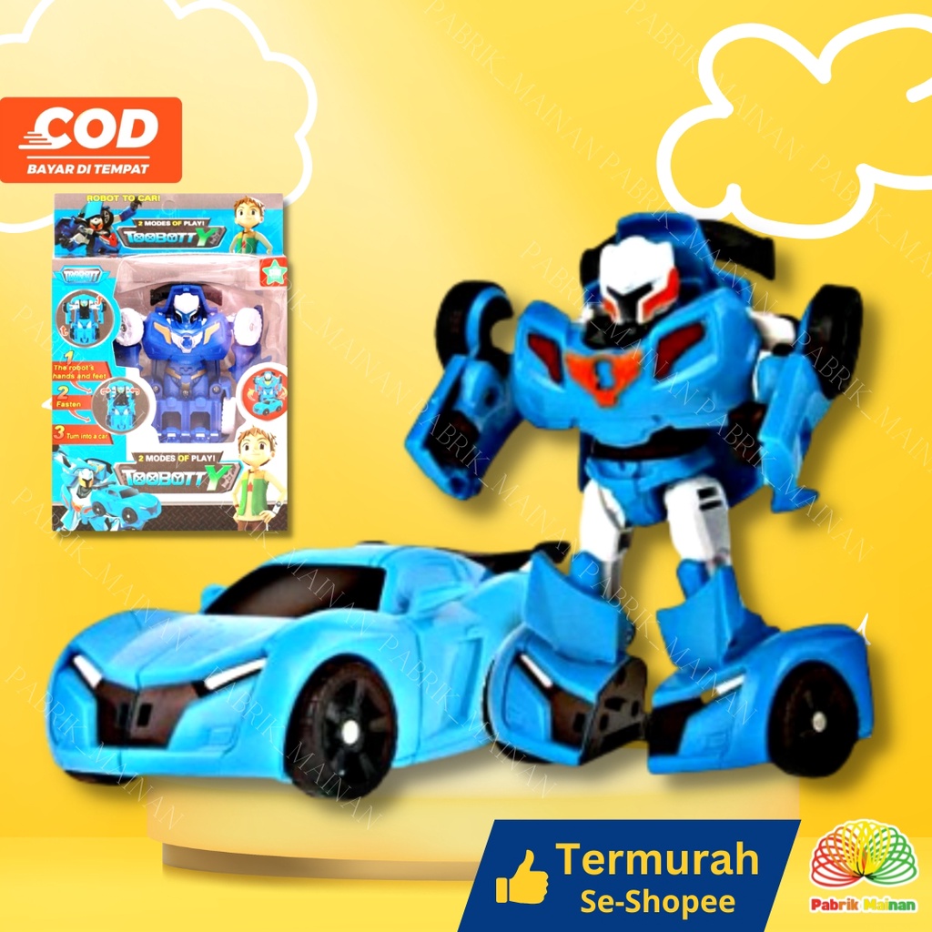Jual MAINAN MOBIL BERUBAH MENJADI ROBOT TOBOTT Y BIRU (24-RB12 ...