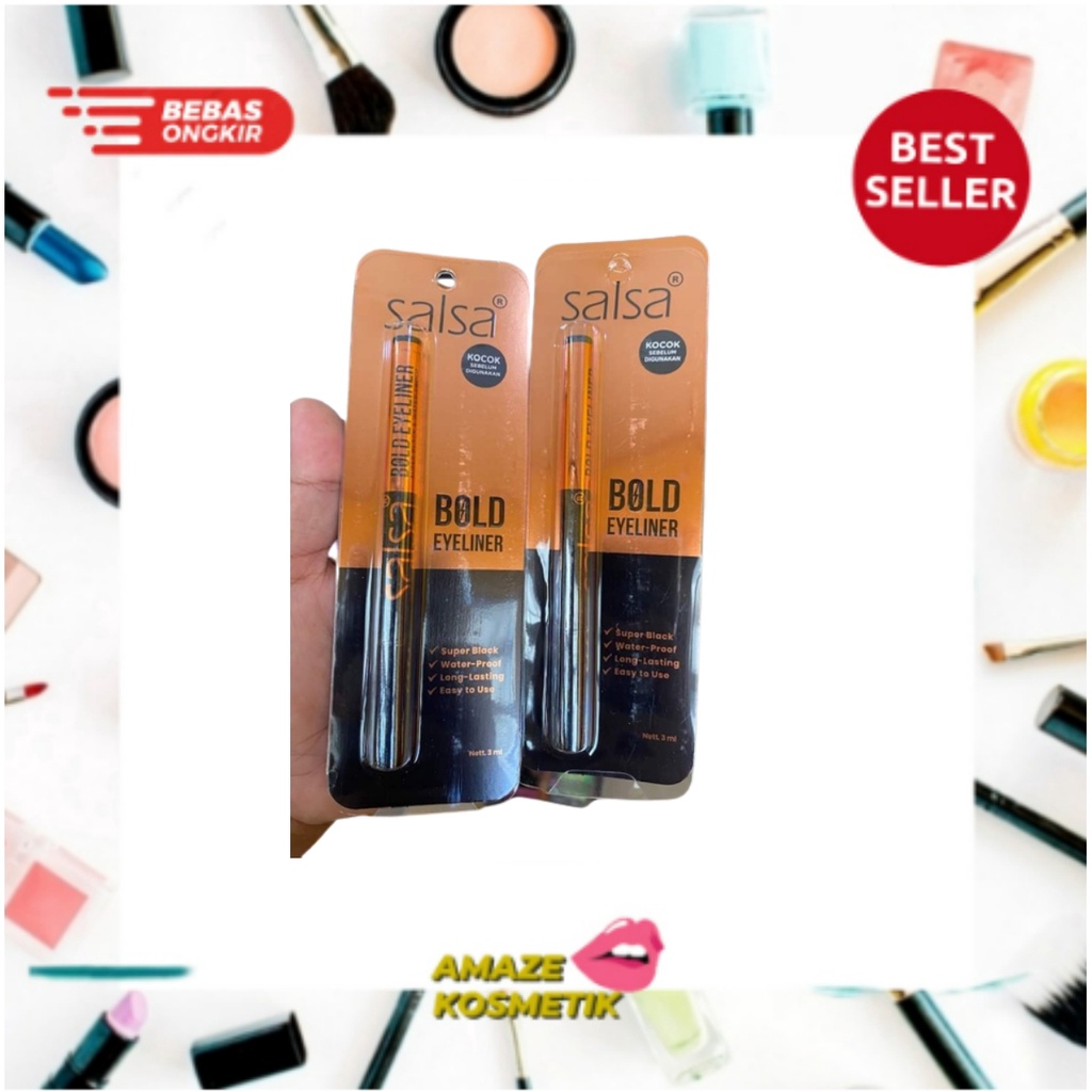 Jual SALSA Bold Eyeliner Black 3ml - Amaze_Kosmetik | Shopee Indonesia