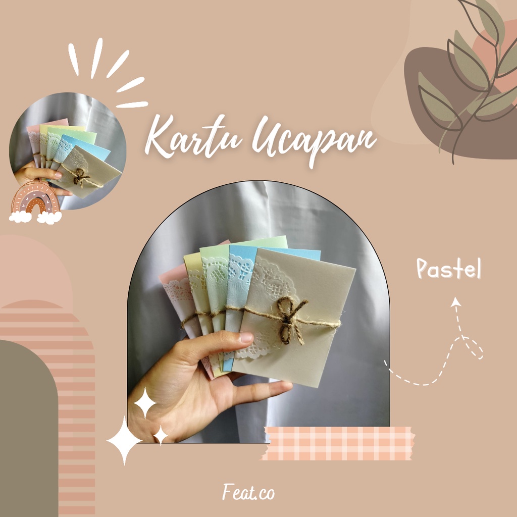Jual Kartu Ucapan Pastel Greeting Card Lucu | Shopee Indonesia