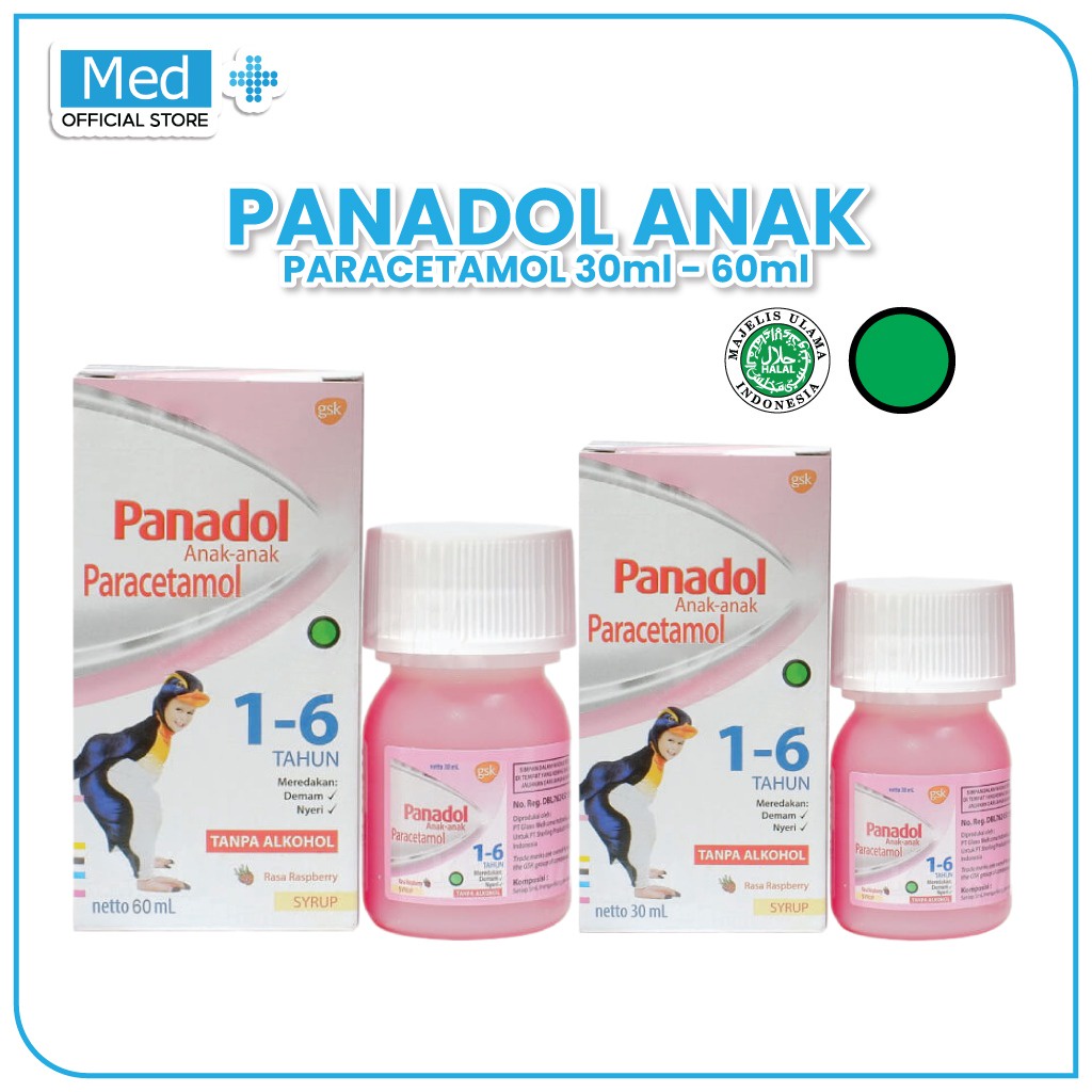 Jual Med+ Panadol Anak Paracetamol Syrup / Sirup 30ml - 60ml | Shopee ...