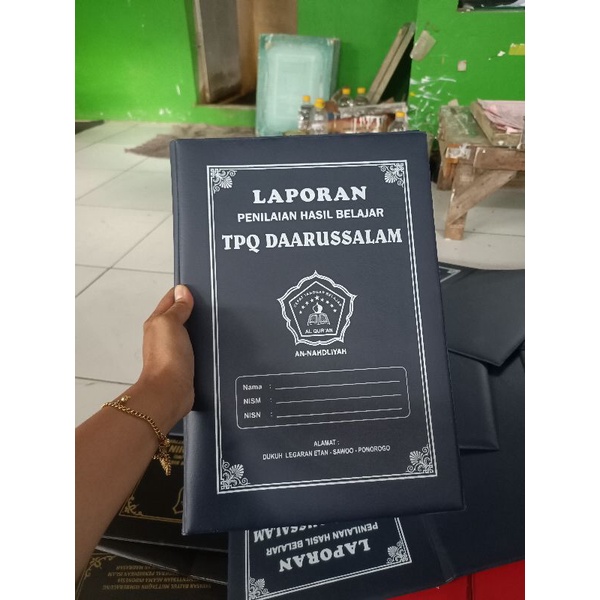 Jual MAP RAPORT IJAZAH SABLON BAHAN ASE/KULIT MITASI CUSTOM ISI 12 ...