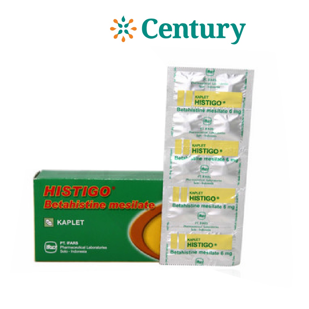 Jual HISTIGO 6MG 1 STRIP ISI 10 KAPLET / BETAHISTINE MESYLATE/ANTI ...