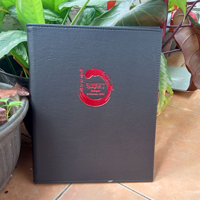 Jual Cetak Buku Menu Embos Merah Dibaut dan ring | Shopee Indonesia