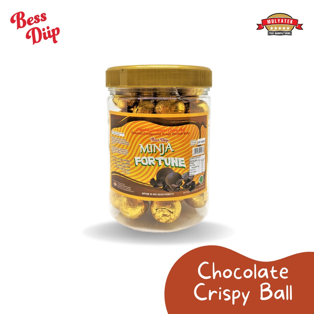 Jual Minja Fortune Chocolate Ball Snack Coklat Bulat Crispy Renyah ...