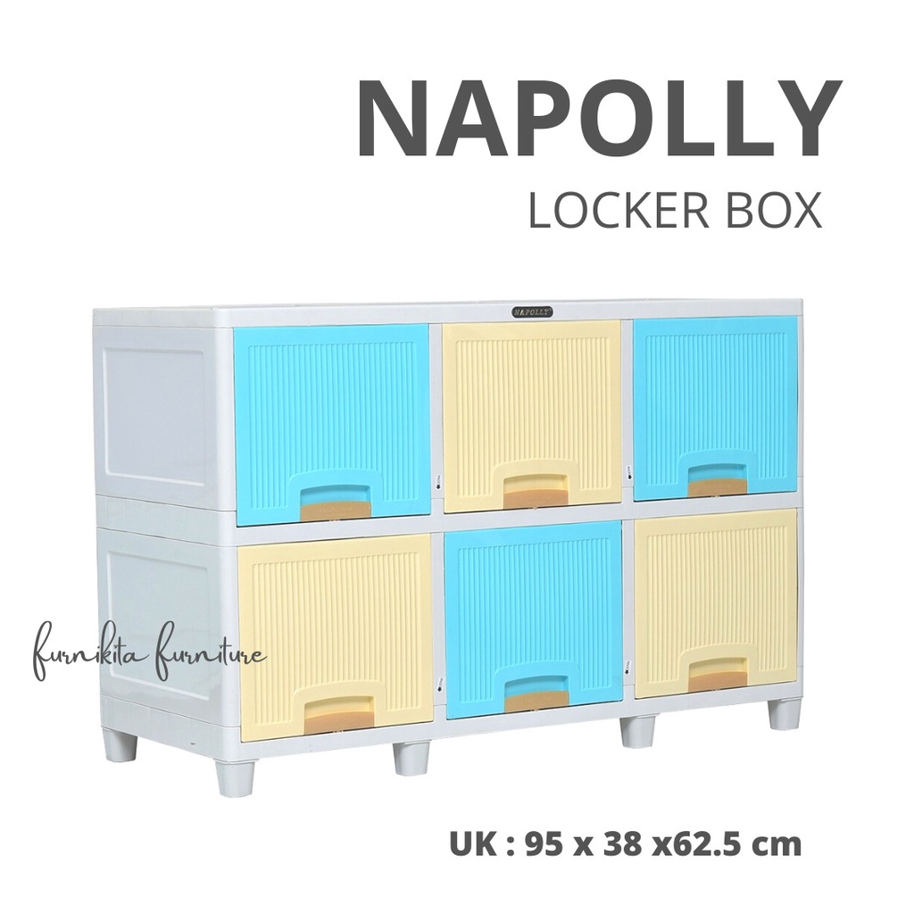 Jual LEMARI PLASTIK NAPOLLY LOCKER BOX SUSUN 3 - MEJA TV PLASTIK ...