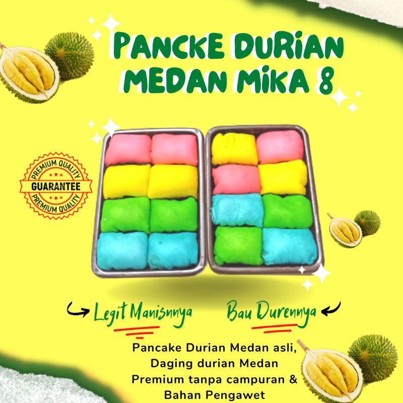 Jual PANCAKE DURIAN MIKA 8 BERAT 140GR/ SUPER PREMIUM DAGING DURIAN ...
