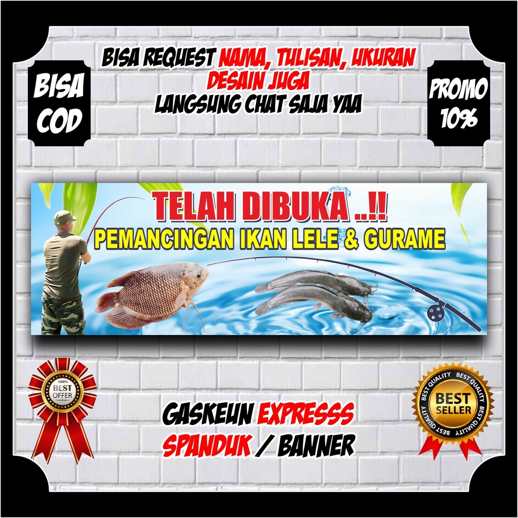 Jual Spanduk Banner Custom Spanduk Banner Backdroup Pemancingan Ukuran ...