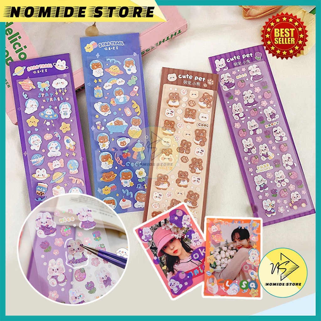 Jual Sticker Aesthetic Lucu Motif Kartun Lucu Anti Air Dekorasi DIY ...