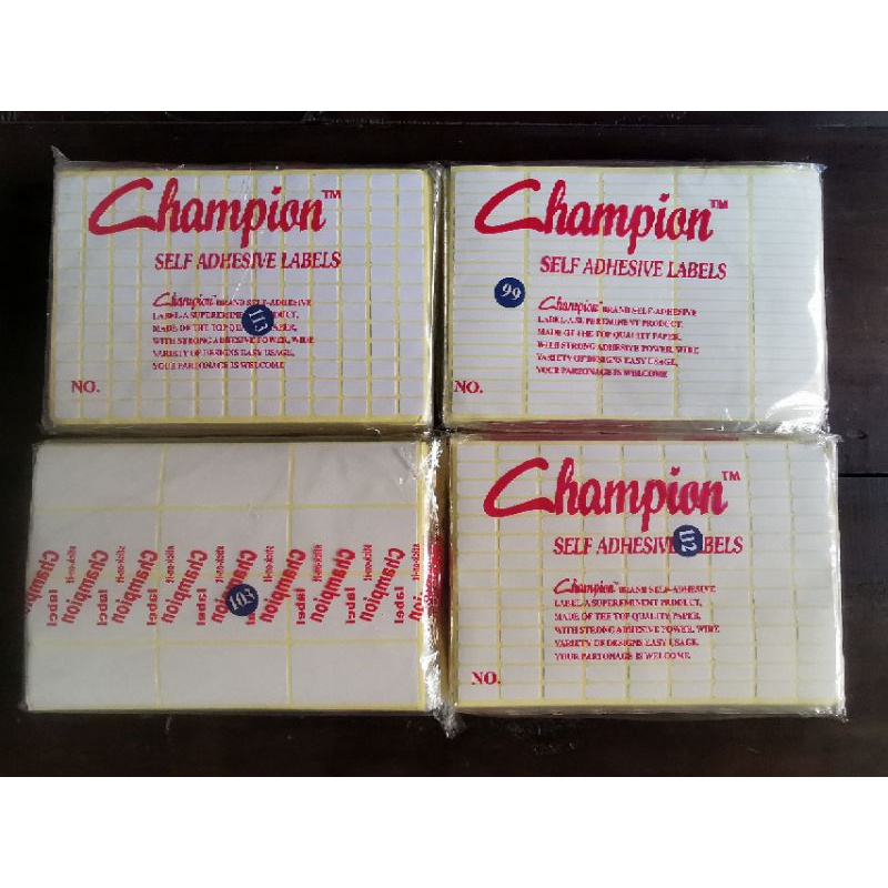 Jual Label champion ASLI termurah isi 7 lbr ( ecer & grosir) | Shopee ...