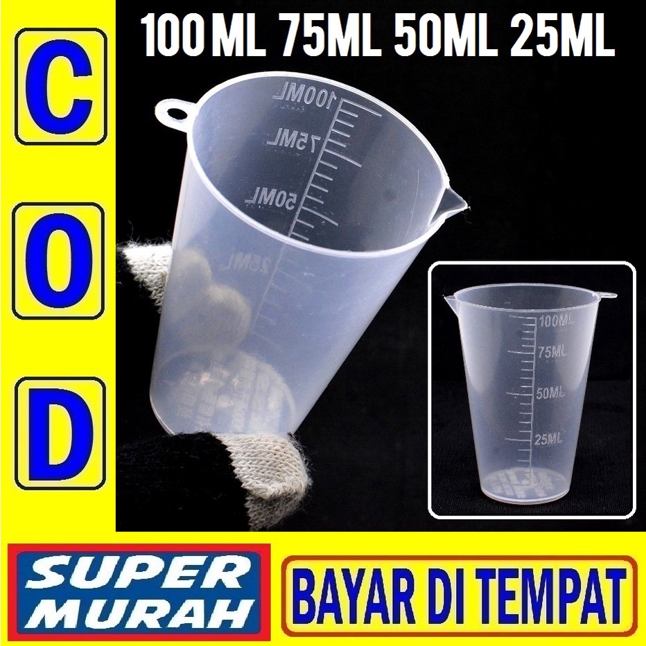 Jual 55G Gelas Ukur 100ml Takar Wadah Tempat Takaran Timbangan Plastik ...