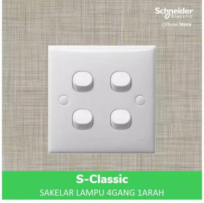 Jual Schneider Saklar / Switch Lampu 4 Gang 1 Arah S-Classic Clipsal ...