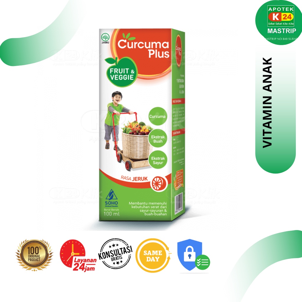 Jual Curcuma Plus Fruit & Veggie Sirup / Multivitamin Anak / 1 Tahun ...