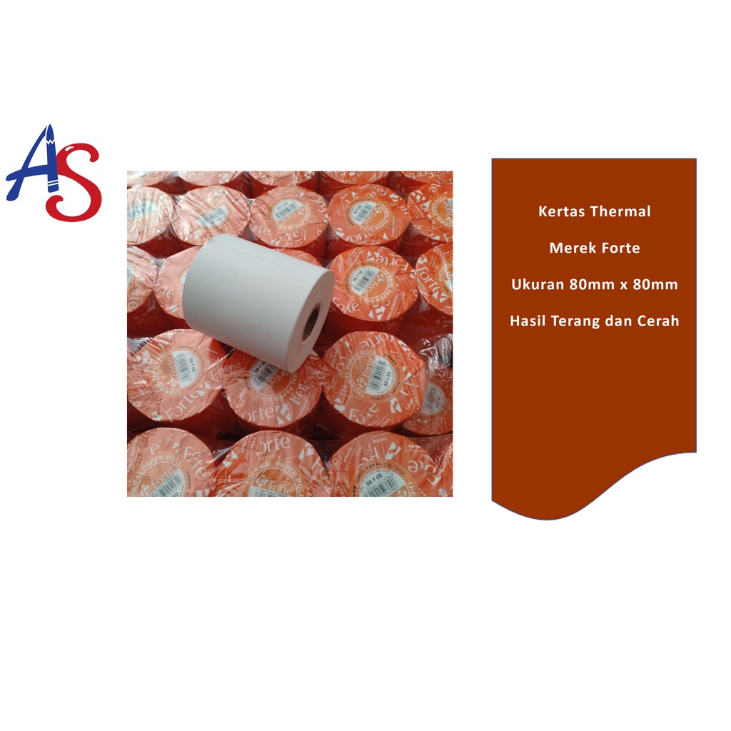 Jual Kertas Kasir/Parkir Roll, Kertas Thermal Roll 80x80 - Forte ...