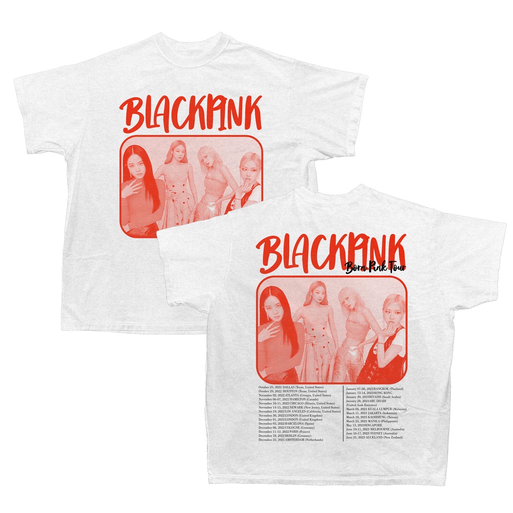 Jual KAOS BLACKPINK BORN PINK TOUR 2022-2023 OVERSIZED TSHIRT | Shopee Indonesia