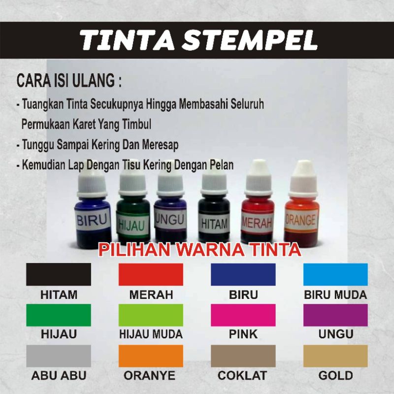 Jual Tinta Stempel Flash / Tinta Isi ulang atau Refill Stempel flash ...