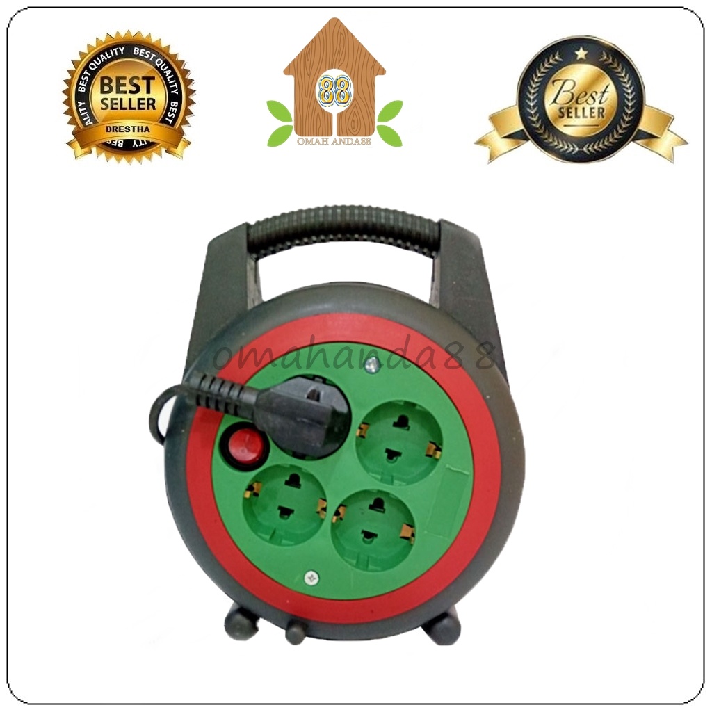 Jual Omahanda88 Kabel Roll 10m Colokan Listrik Rol Kabel REDTOP 10M ...