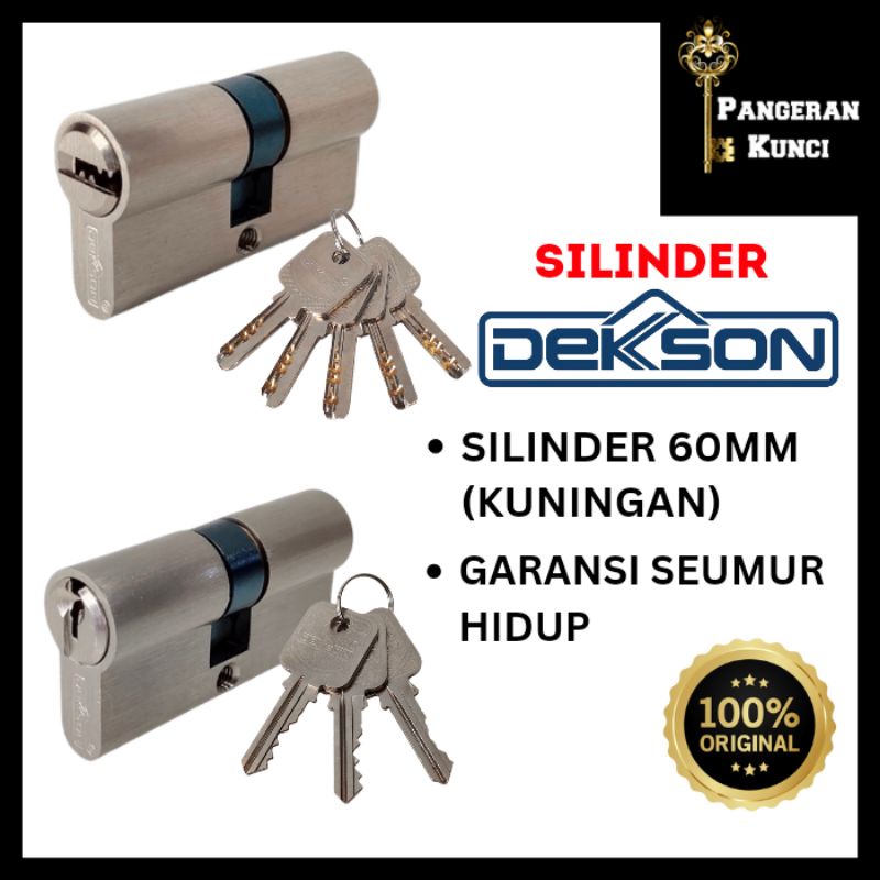 Jual SILINDER CYLINDER ANAK KUNCI PINTU RUMAH BESAR 60MM DEKSON SOLID | Shopee Indonesia