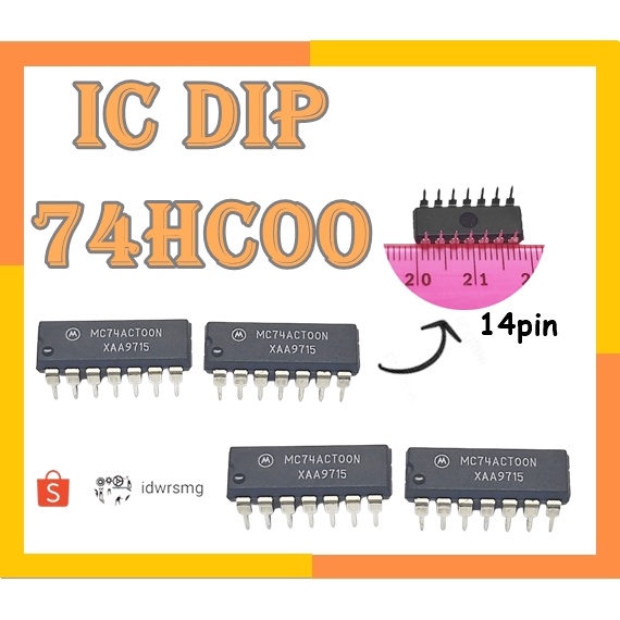 Jual 74HC00 DIP IC 7400 quad 2-input NAND gate 74hc00 74HC00N dip | Shopee Indonesia