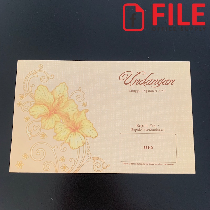 Jual Blangko Undangan Pernikahan Invitation Kosong Murah Bunga - ERBA ...