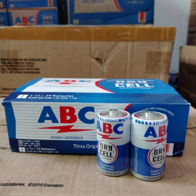 Jual Baterai/Battery/Batere ABC Biru size D R20S 1.5V (isi 2 pcs ...