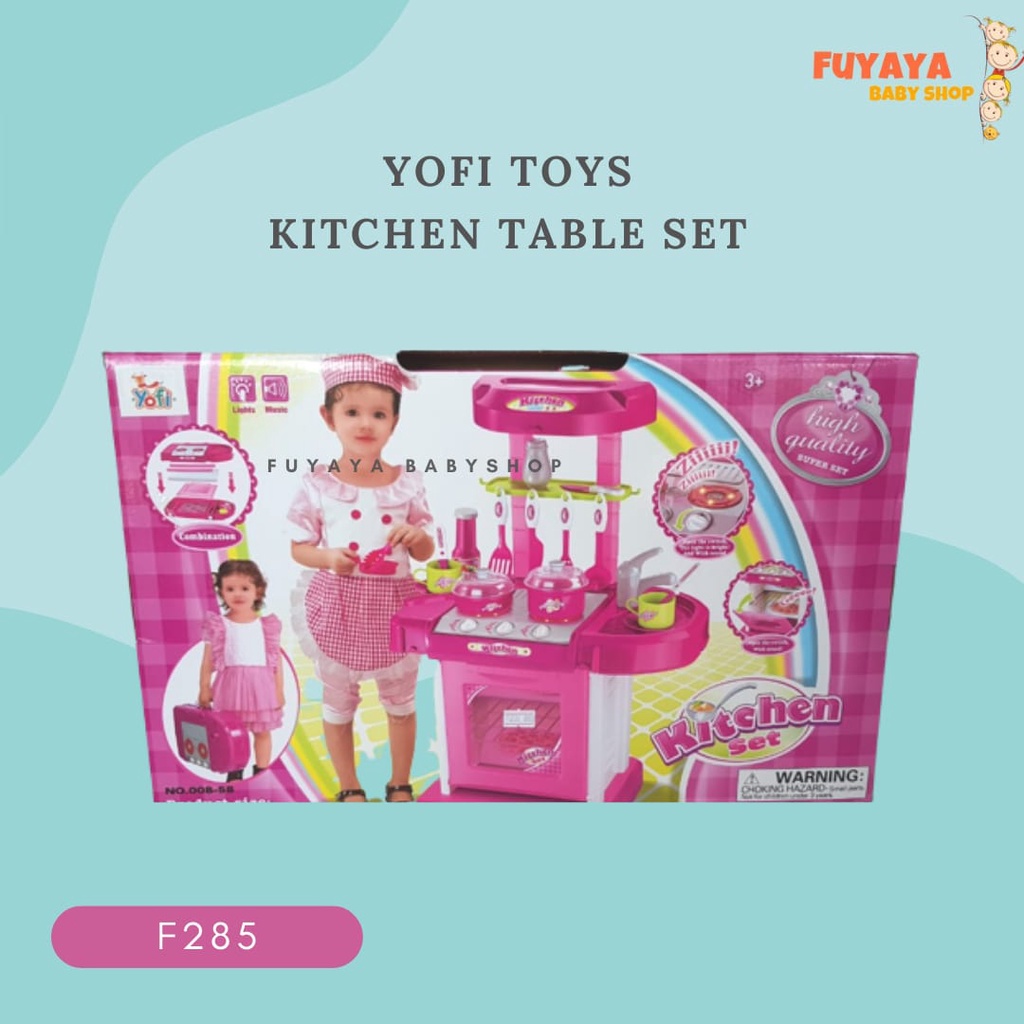 Jual YOFI Toys (F285) Kitchen Table Set with Light/Sound Electric / Mainan Masak / Mainan Anak ...