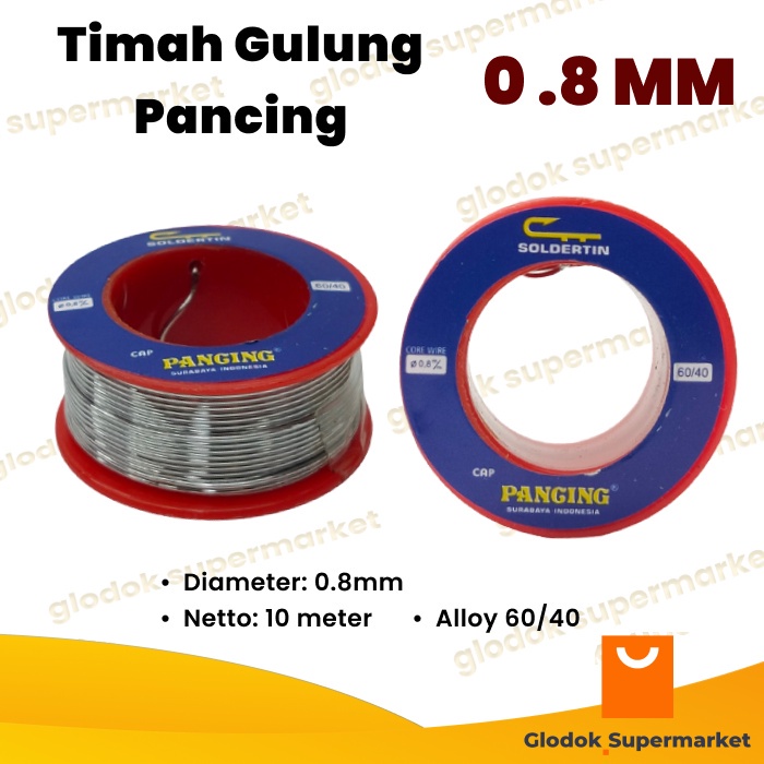 Jual Timah Solder Pancing 10 Meter 0.8mm Soldertin Roll Kecil 10m 0.8 mm | Shopee Indonesia