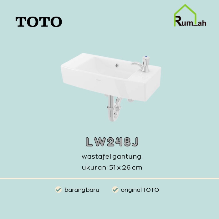 Jual WASTAFEL GANTUNG KOTAK LW248J TOTO / WASHTAFEL KECIL KAMAR MANDI TOTO | Shopee Indonesia