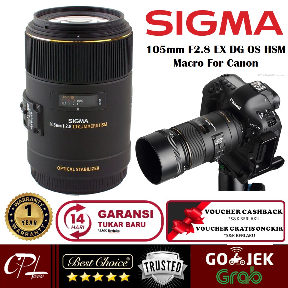 Jual Sigma 105mm F2.8 EX DG OS HSM Macro For Canon | Shopee Indonesia
