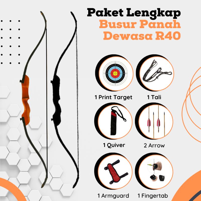 Jual Paket Lengkap Alat Perlengkapan Busur Panah Panahan Dewasa Pemula ...