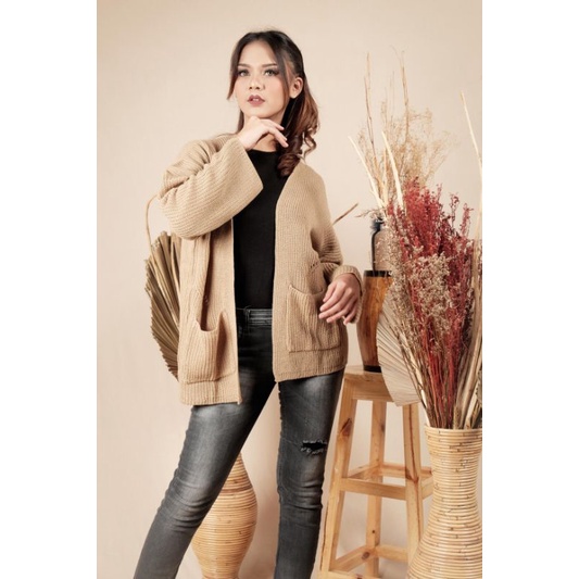 Jual GS017 Cardigan Rajut Tebal Loocy Premium lavela | Shopee Indonesia