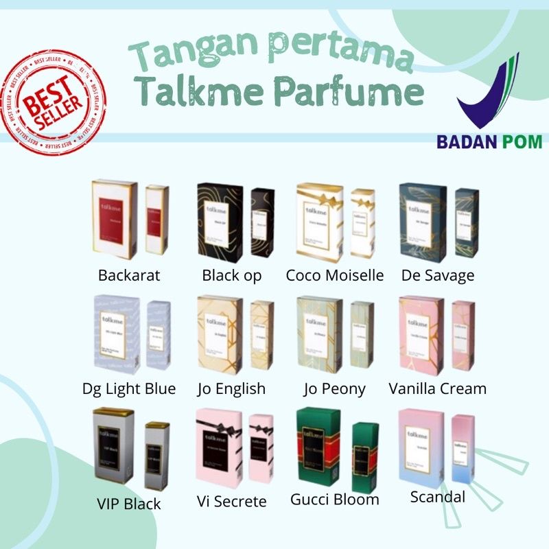 Jual TALKME PARFUM 30ML SPRAY BPOM TAHAN LAMA HINGGA 12 JAM | Shopee ...