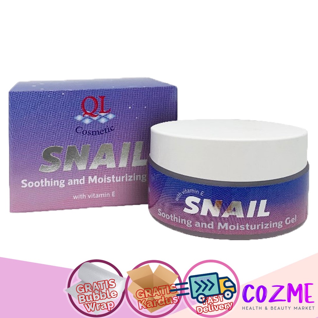 Jual QL Cosmetic Snail Soothing and Moisturizer Gel 20gr | Shopee Indonesia