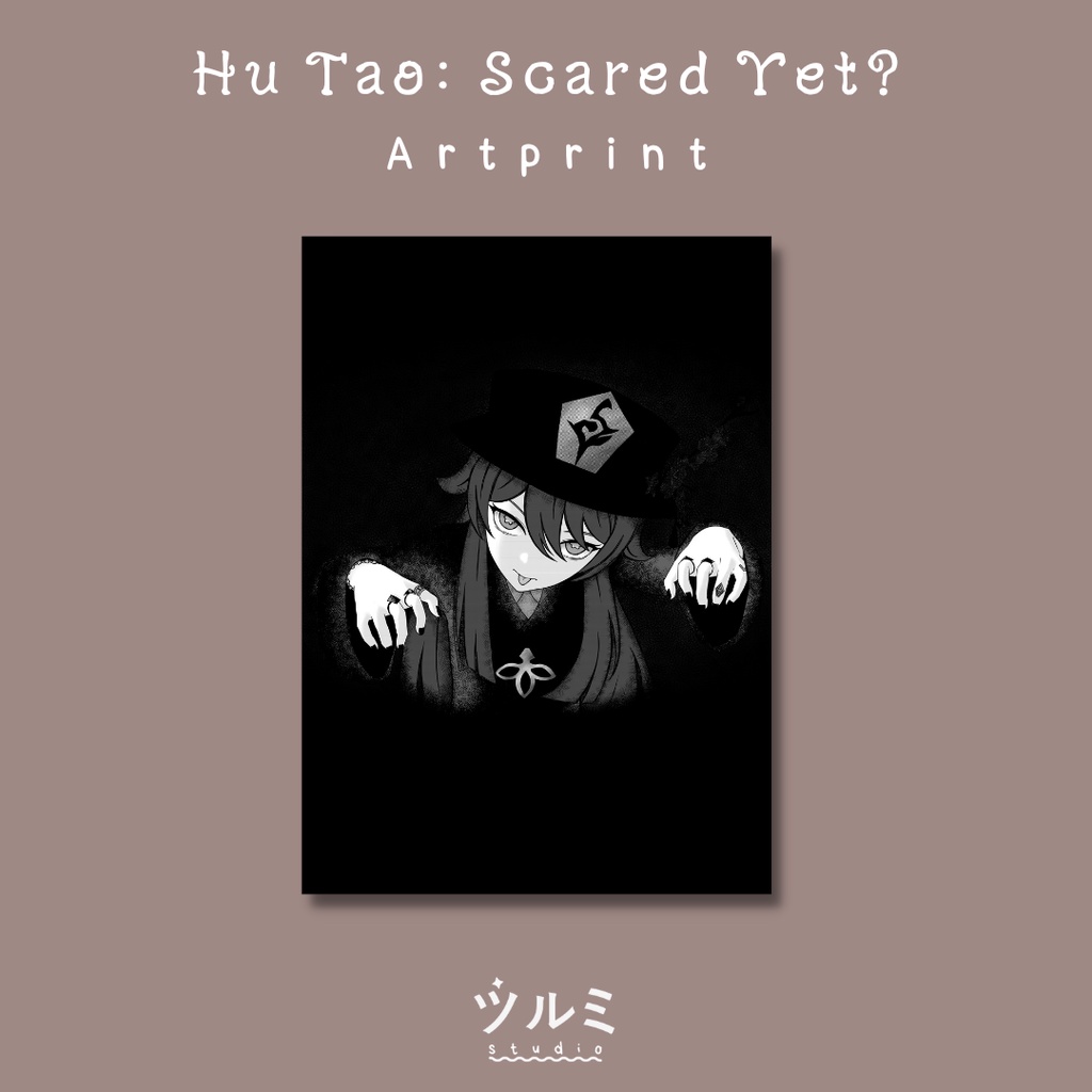 Jual Genshin Impact Hu Tao Artprint "Scared Yet?" / Hutao Art Print by ...