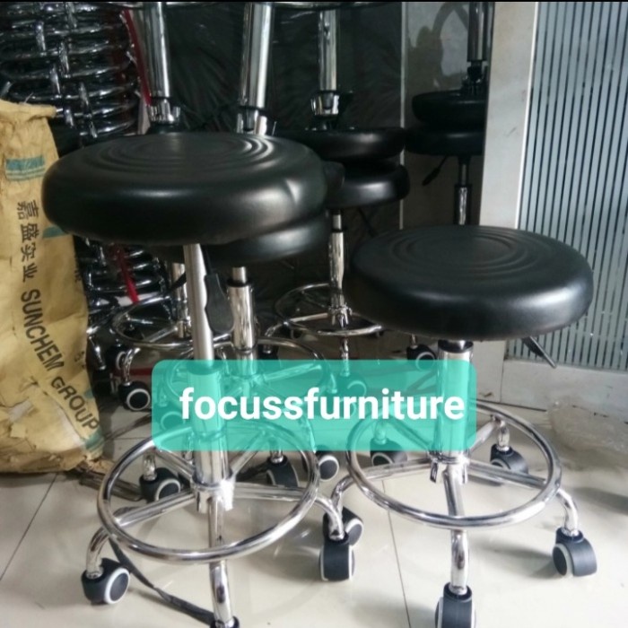 Jual kursi bulat/kursi putar/kursi laboratorium/kursi bar hidrolik/cafe ...