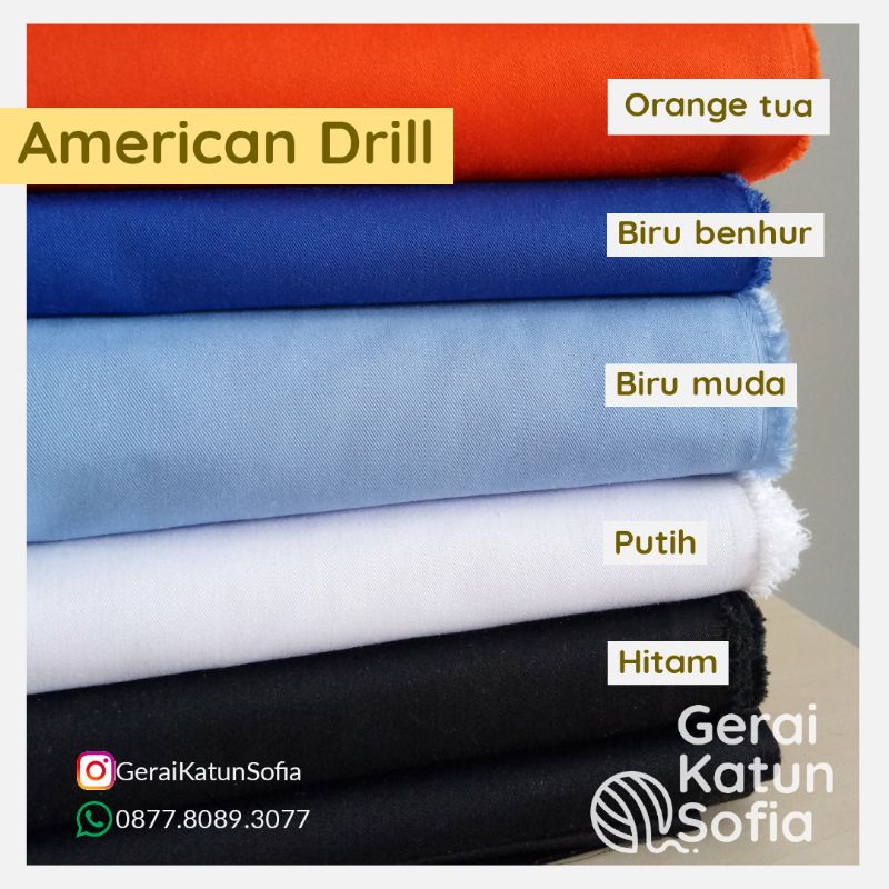 Jual Kain American Drill Verlando Maryland Drill Fine Twill Kain Baju ...