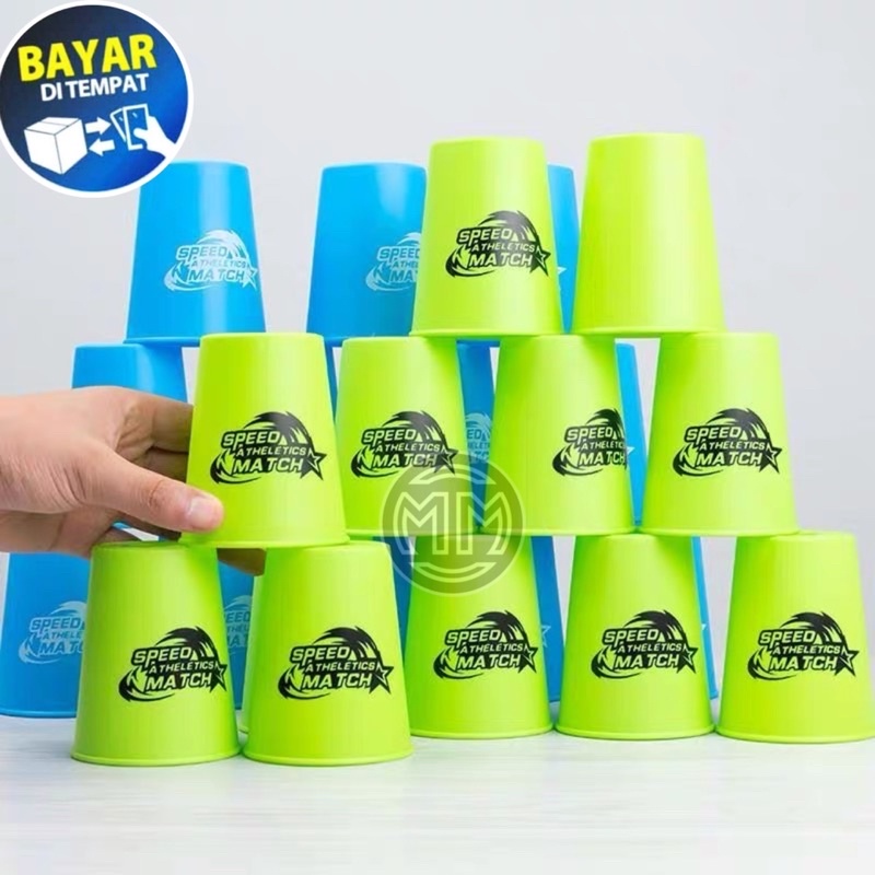 Jual Mainan Edukasi Susun Gelas Stacking Cup Gelas Magic Flying Cup YG14 | Shopee Indonesia