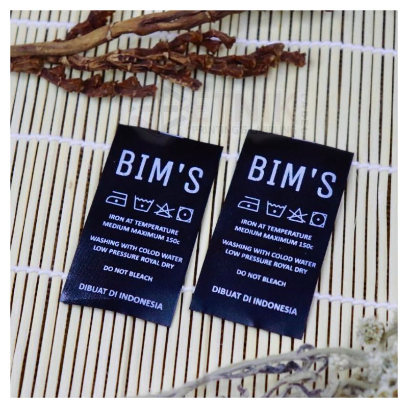 Jual Satin hitam label baju/label premium/label jahit/space pakaian ...