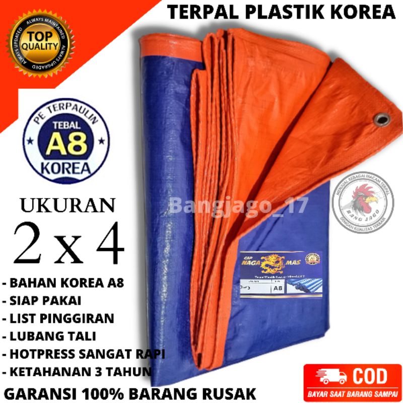 Jual Terpal Plastik A8 Korea Ukuran 2x4 Terpal Tenda Mobil Truk ...
