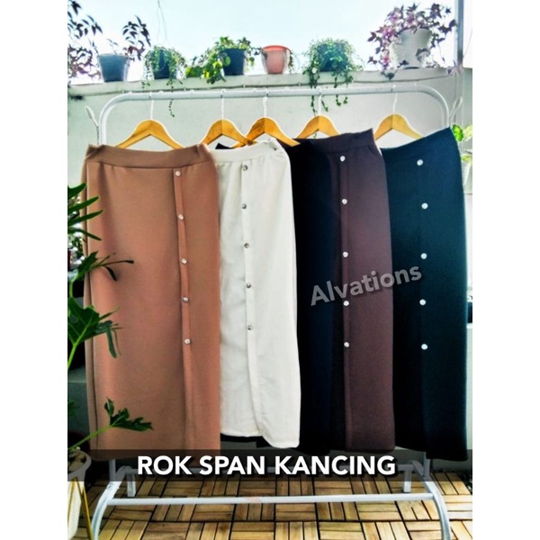 Jual Alvations rok scuba span kancing | Shopee Indonesia
