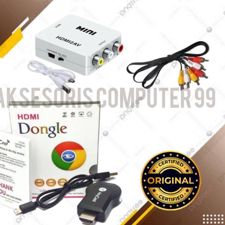 Jual Paket Terbaik PAKET LENGKAP ANYCAST DONGLE PLUS CONVERTER HDMI TO RCA PLUS KABEL RCA 3IN3 ...