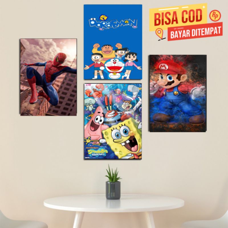 Jual Dekorasi dinding Poster Kayu Kartun Animasi | Shopee Indonesia