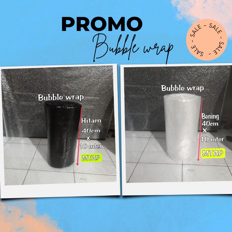 Jual bubble wrap uk 40cm x 10meter MTAP Hitam Putih Jamin Tebal Best ...