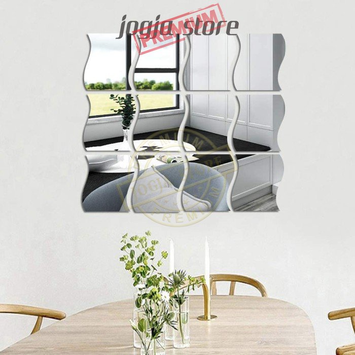 Jual Set Stiker Kaca Akrilik 3D Dekorasi Dinding Stiker Cermin Dinding ...