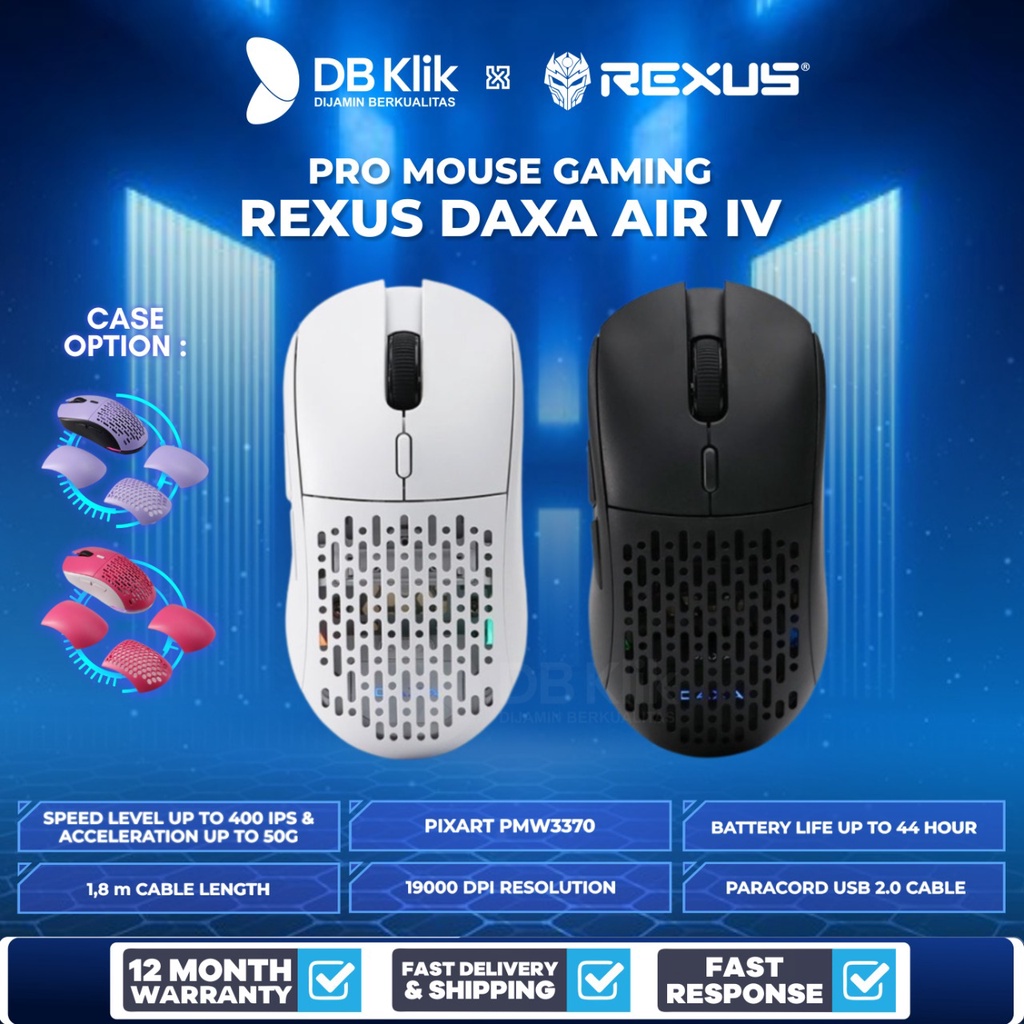 Jual Mouse Gaming Rexus Daxa Air IV Wired 19K DPI - Rexus Daxa Pro Air ...