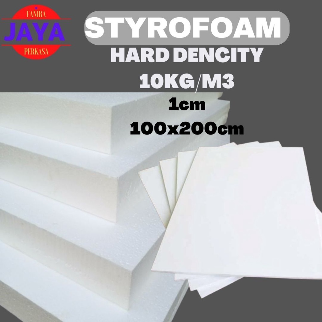 Jual Sterofoam sheet/Lembaran TEBAL 1cm Ukuran 100x200cm HARD Density 10KG/M3 | Shopee Indonesia