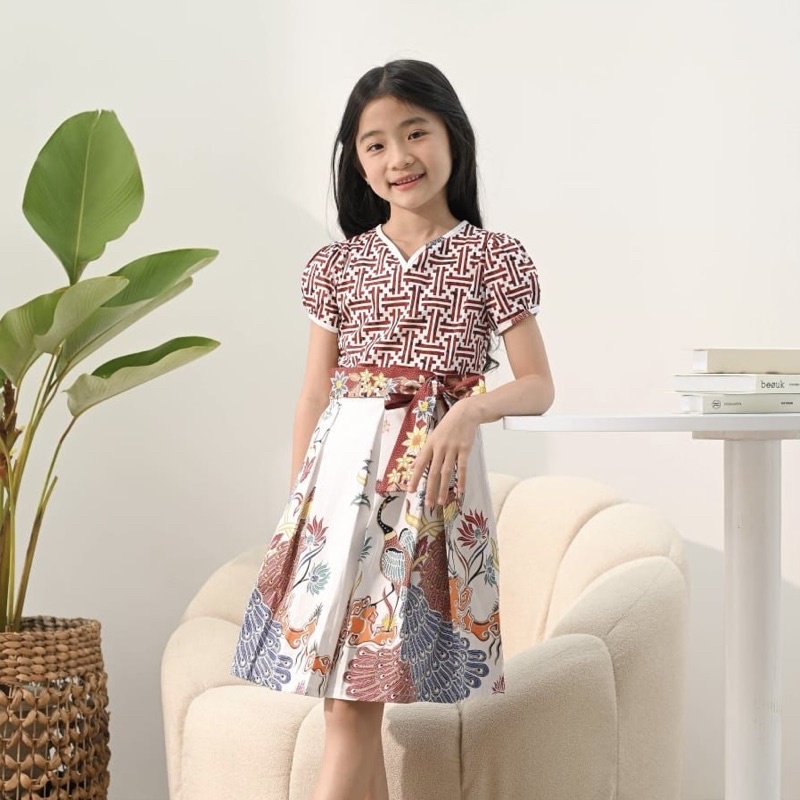 Jual Baju batik anak modern / Dress batik anak cewek / Kemeja batik ...