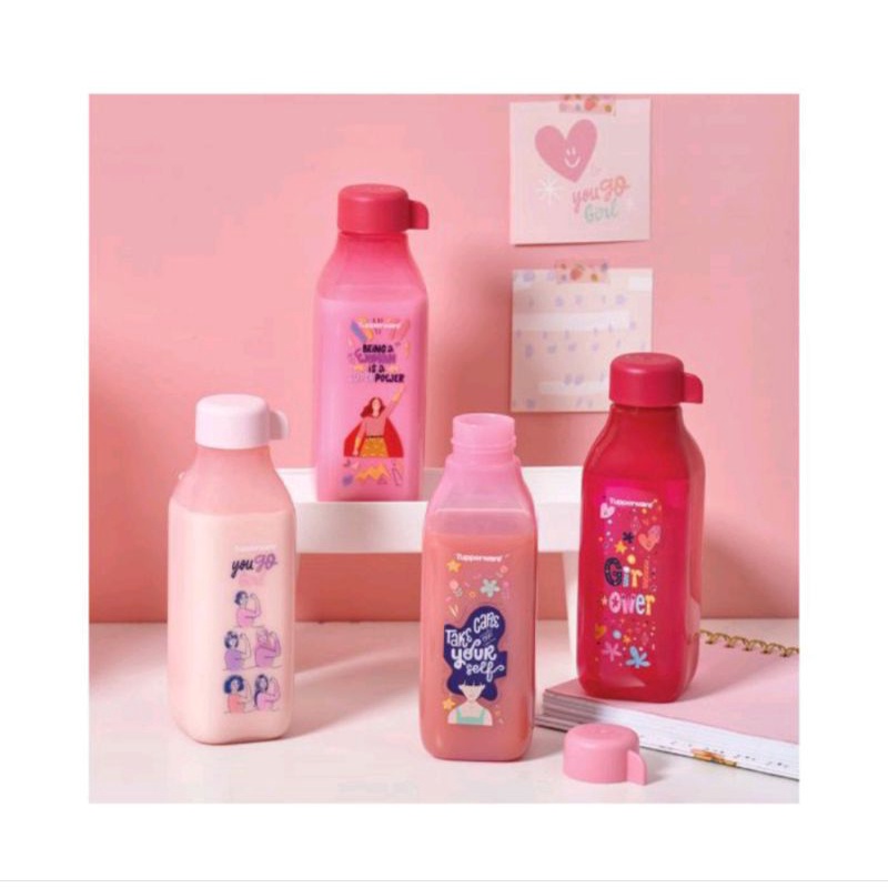 Jual eco bottle square tupperware / eco botol square tupperware / botol ...