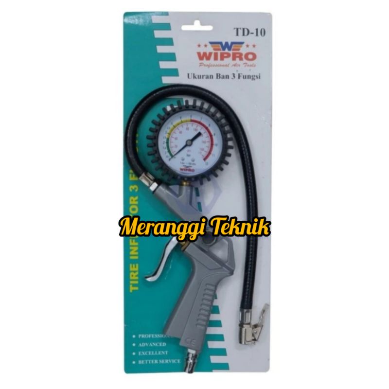 Jual id3799 Alat pompa angin ban inflator kompresor 3 fungsi Wipro TD10 | Shopee Indonesia